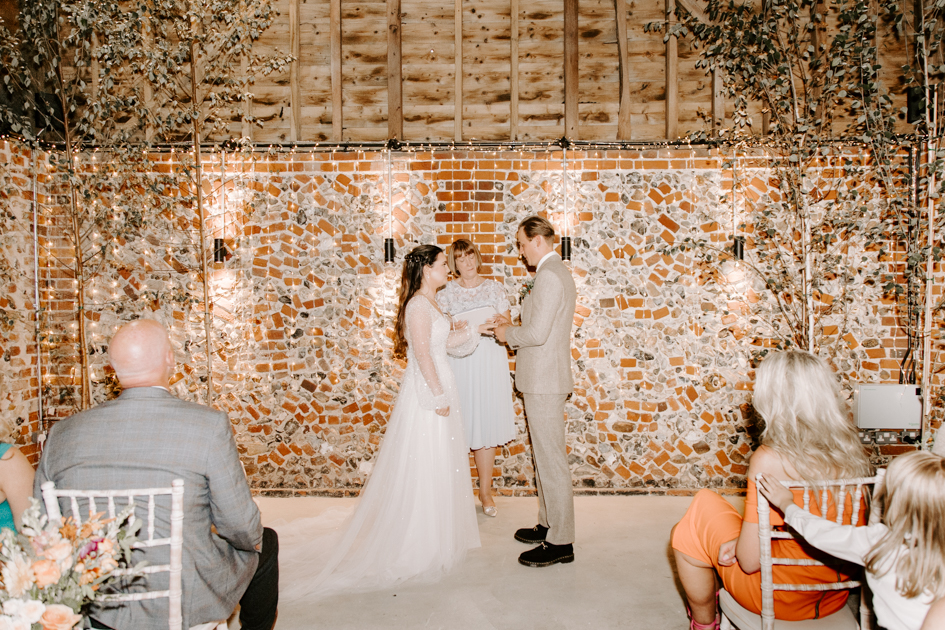 Wedding Barn at Old Hall photographer: Becky & Fraser's autumnal ...