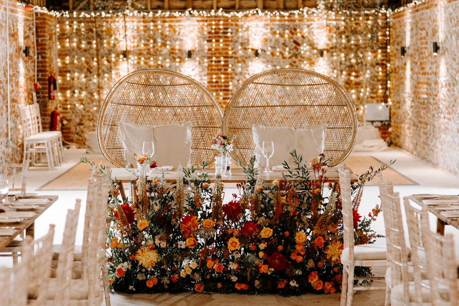 Wedding Barn at Old Hall photographer: Becky & Fraser's autumnal ...