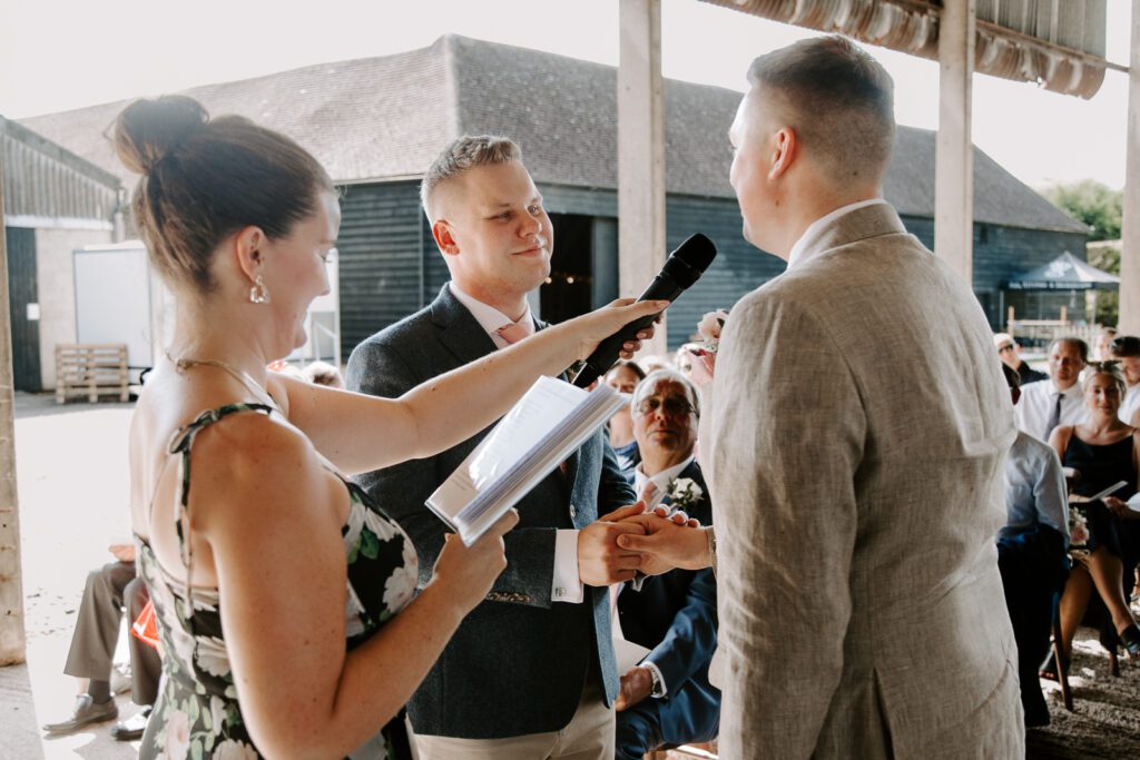 Barn at Brookend Green Farm wedding photographer: Toby & Josh's ...